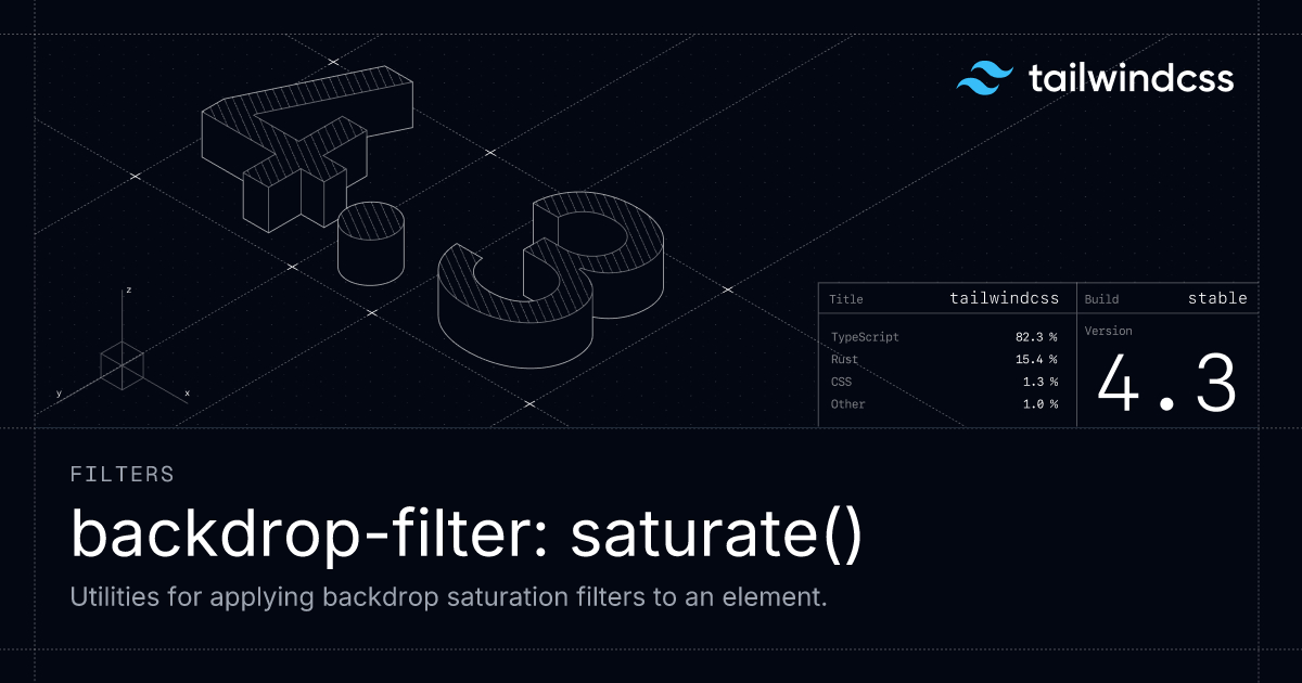 backdrop-filter: saturate() - 滤镜 - Tailwind CSS 中文文档